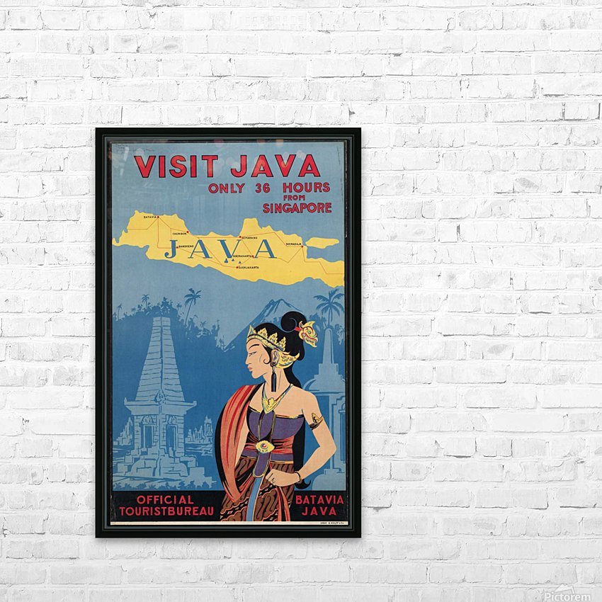 Visit Java travel poster - VINTAGE POSTER